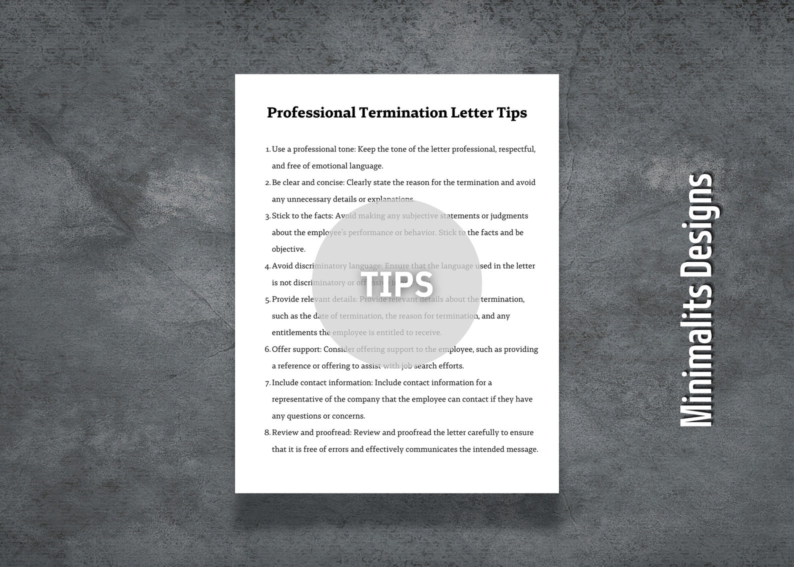 Professional Termination Letter, Printable Termination Letter Template ...