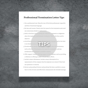 Professional Termination Letter, Printable Termination Letter Template ...
