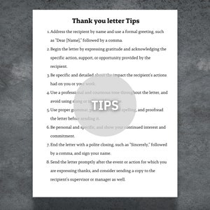 Professional Thank You Letter, Printable Thank You Letter, Thank You ...