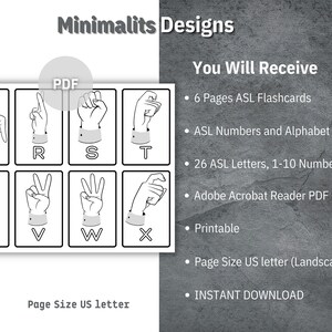 ASL Flashcards, Preschool Flashcards, Printable Montessori Cards, Sign ...