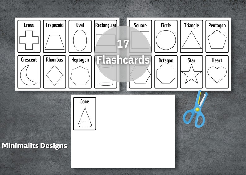 Geometric Shapes, Basic Shape Pages, Shape Practice, Printable Flash ...