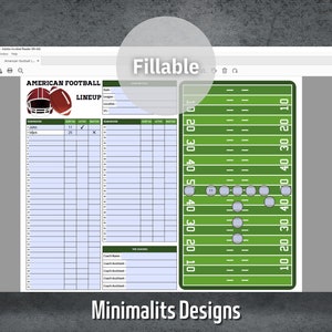 American Football Lineup, Football Lineup Maker, Football Game Day ...