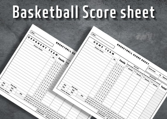 Nba Score Sheet Printable Nba Score Sheet