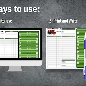 American Football Lineup, Football Lineup Maker, Football Game Day ...