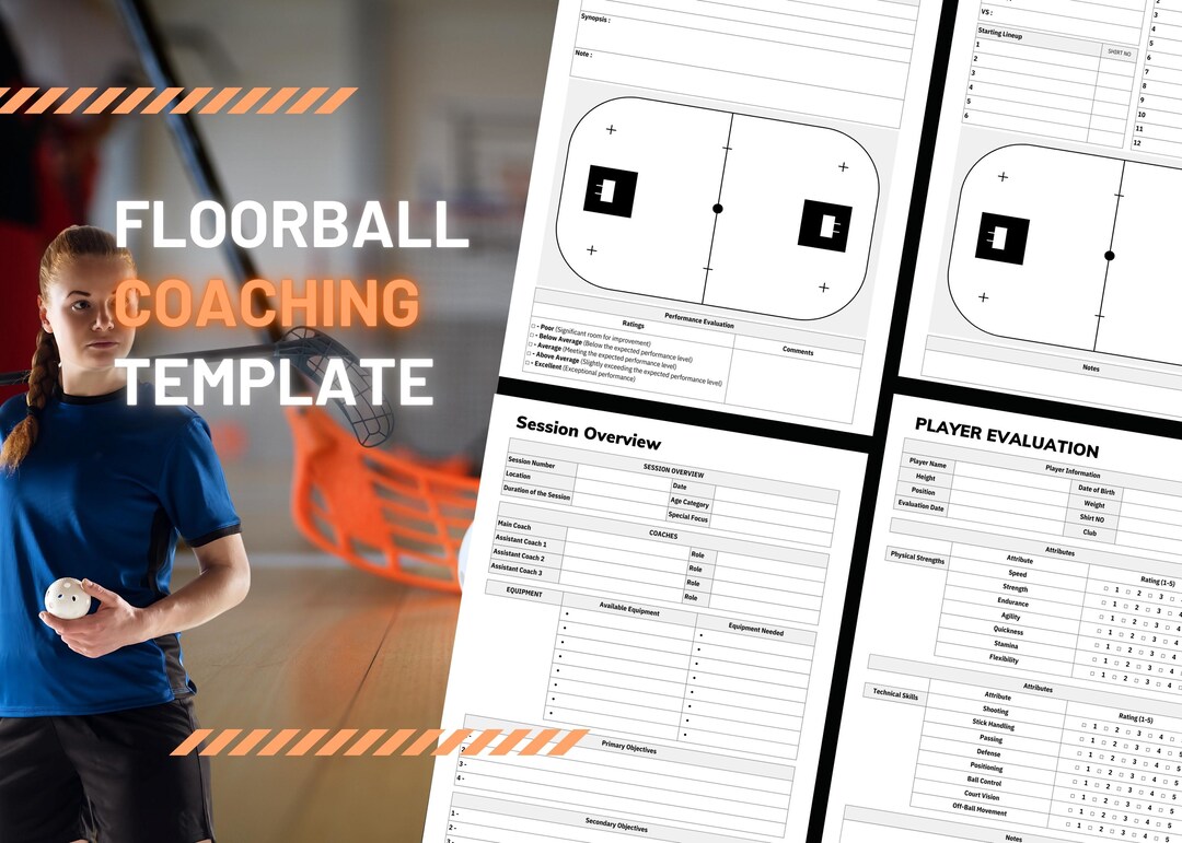 Floorball Coaching Template, Floorball Practice Plan, Floorball Game ...