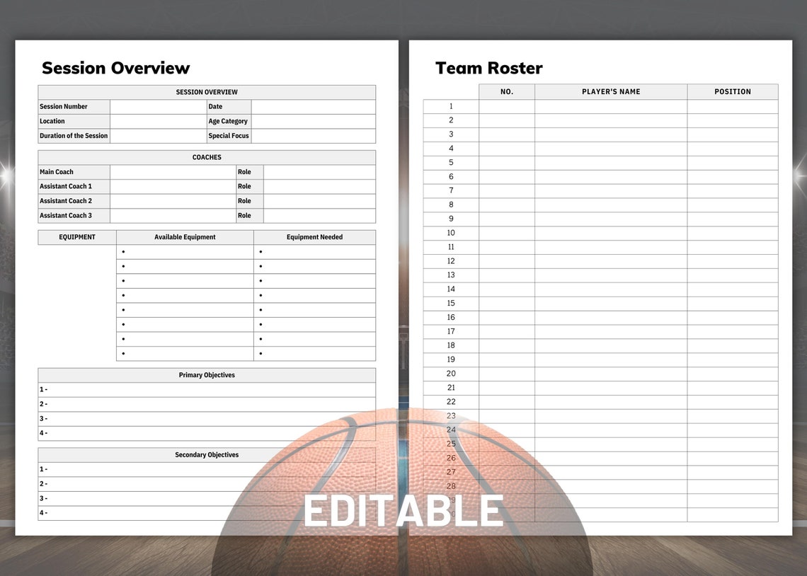 Basketball Coaching Template, Basketball Practice Plan, Basketball Game ...