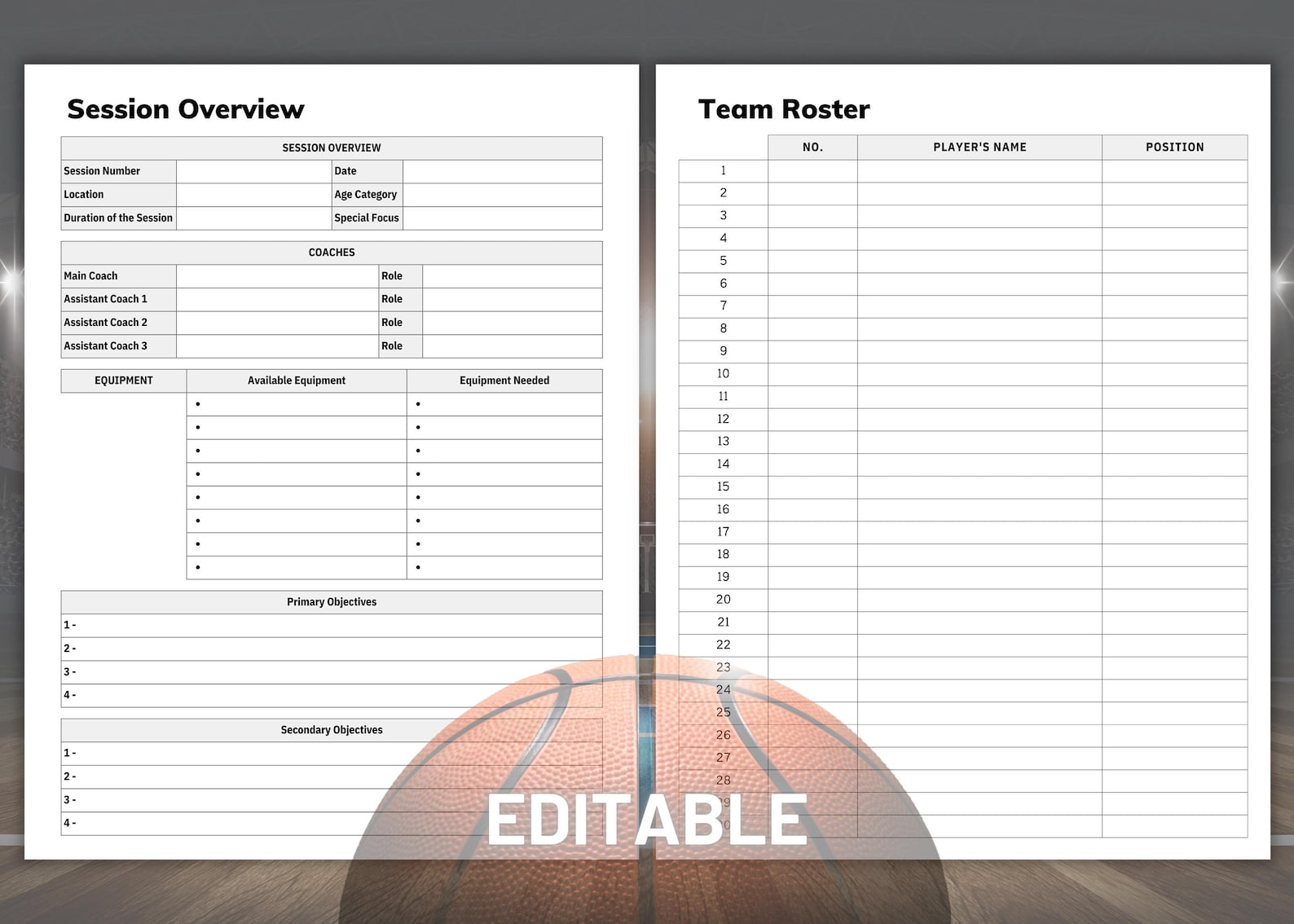 Basketball Coaching Template, Basketball Practice Plan, Basketball Game ...
