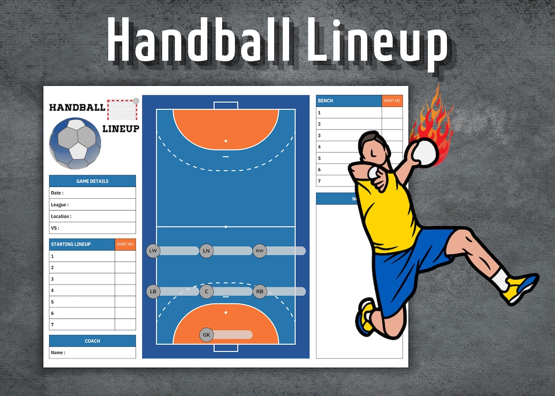 Handball Lineup, Handball Lineup Maker, Handball Game Day Strategy ...