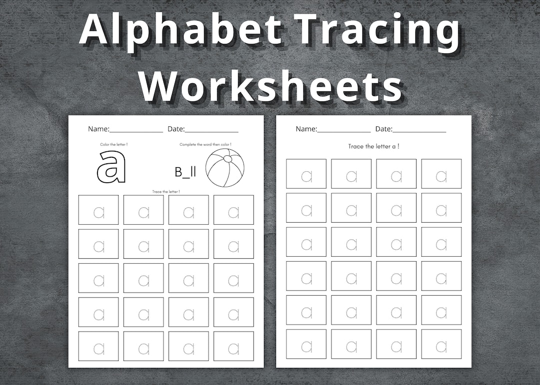 Alphabet Tracing Worksheet, Handwriting Practice, Printable Alphabet ...