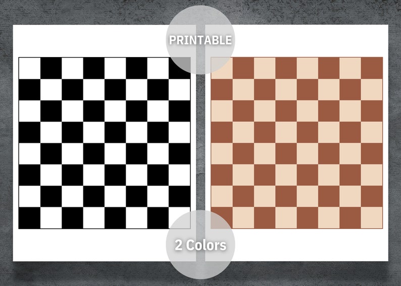 Checkers Game, Printable Checkers Game, Draught Board, Draughts Game, 8 ...