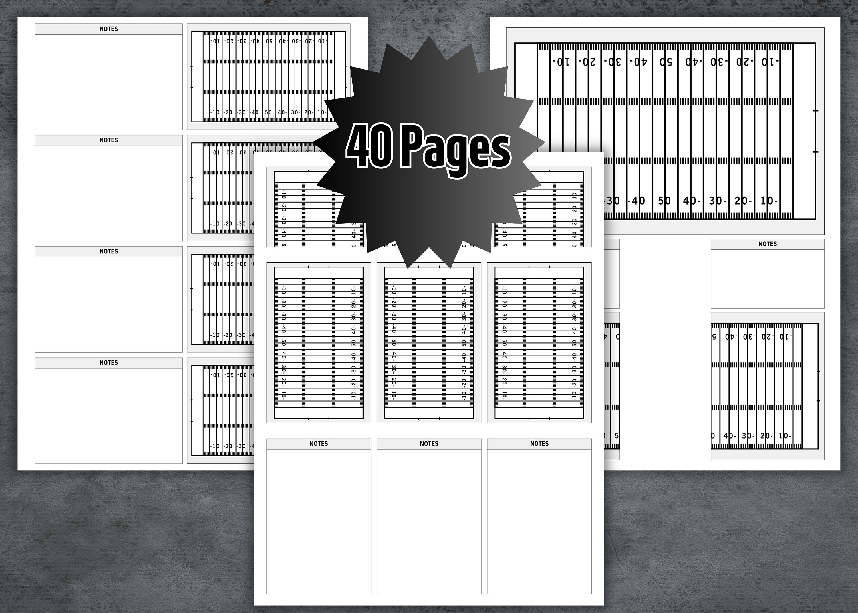 American Football Playbook Template, Printable Blank Football Diagrams ...