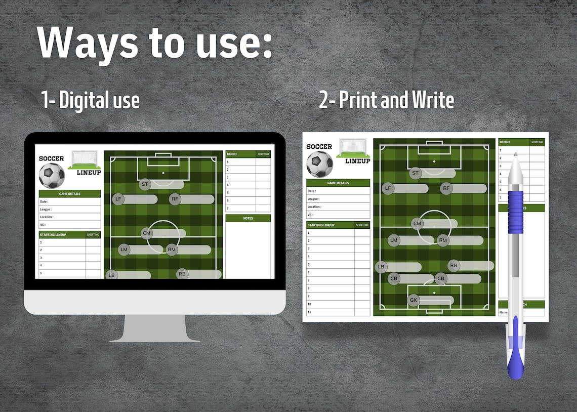 Soccer Lineup, Soccer Lineup Maker, Football Game Day Strategy ...