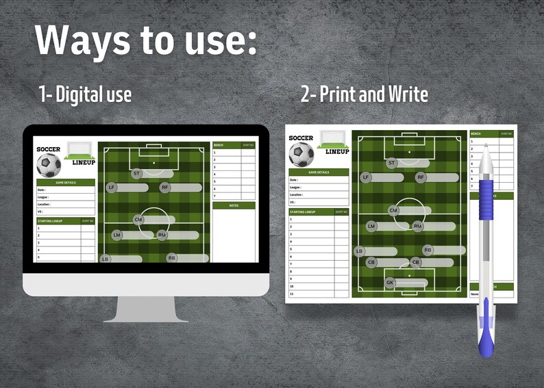 Soccer Lineup, Soccer Lineup Maker, Football Game Day Strategy ...