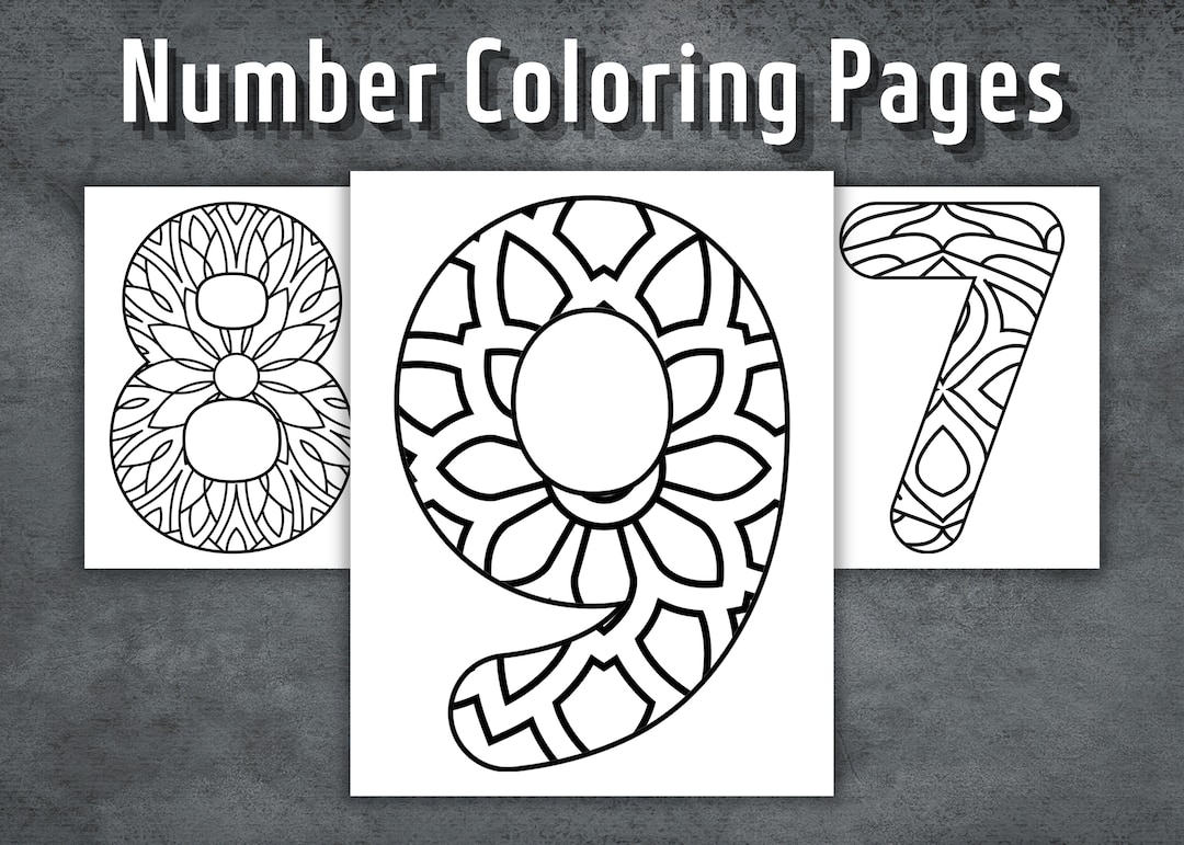 Mandala Number Coloring Pages, Printable Coloring Pages for Kids ...