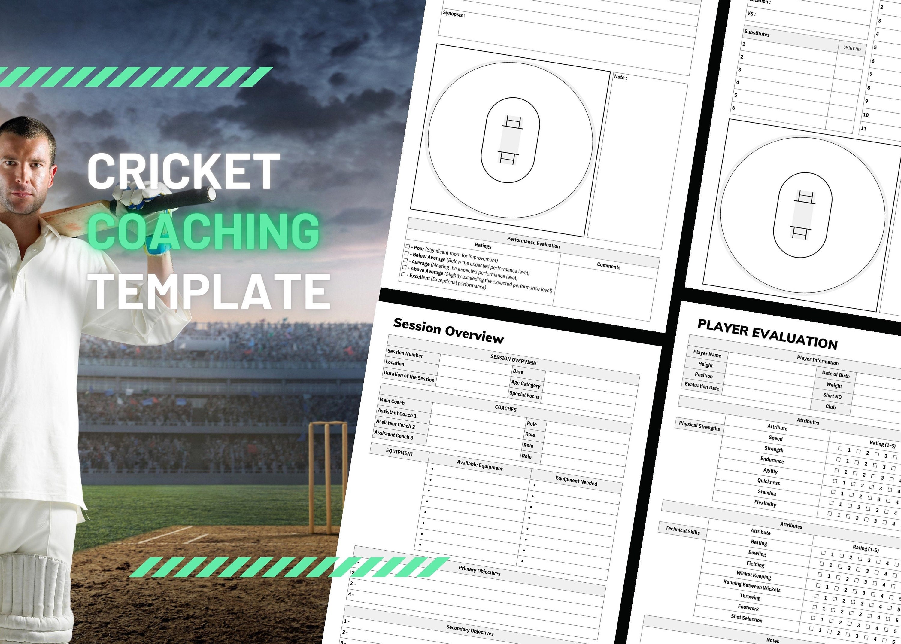 Cricket Coaching Template, Cricket Practice Plan, Cricket Game Day ...