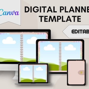 Digital Planner Template, Canva Planner Template, Editable Digital ...
