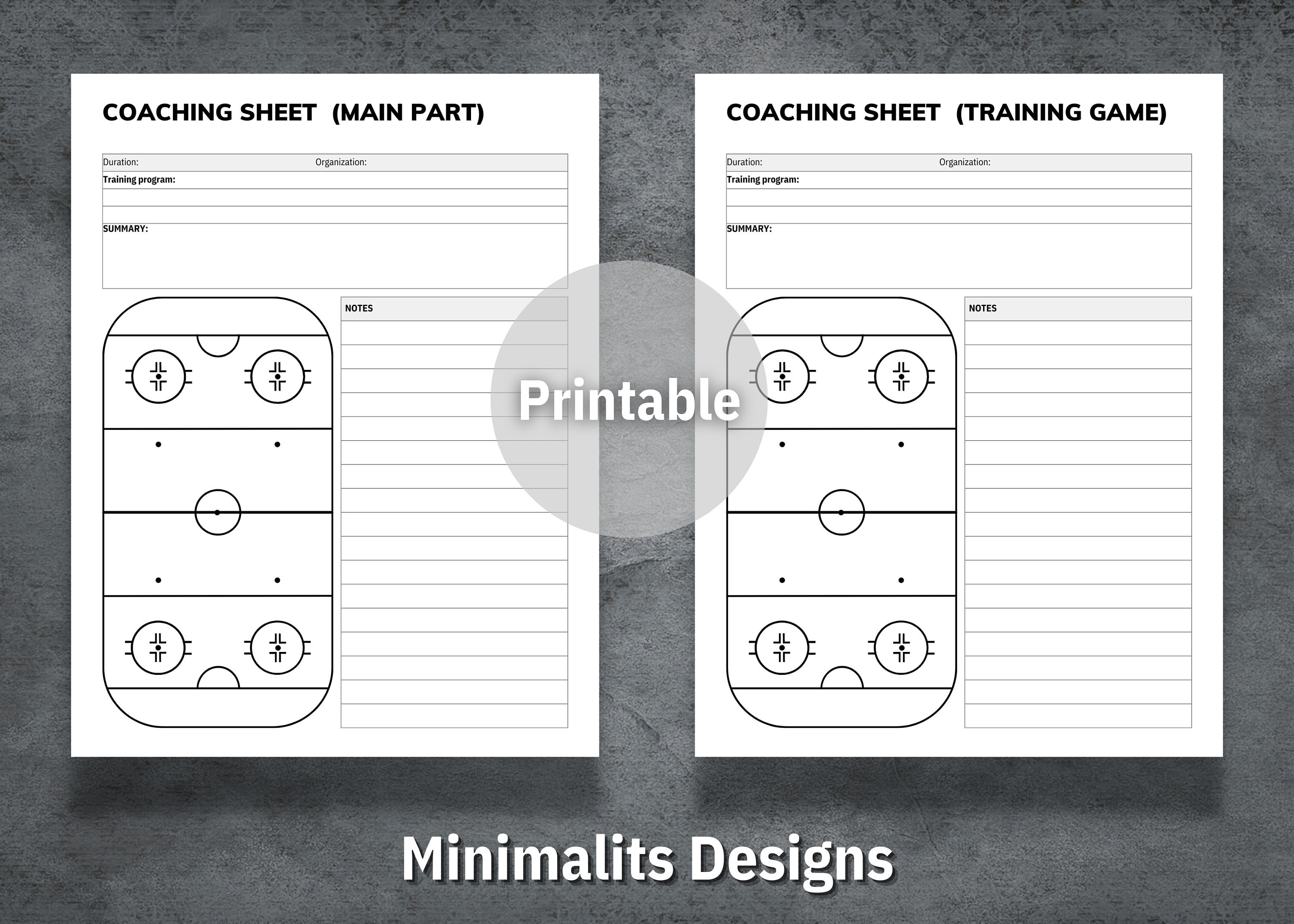 Ice Hockey Coaching Sheet, Ice Hockey Practice Plan, Ice Hockey Game ...