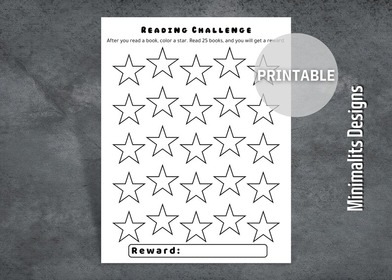 Reading Challenge, Printable Reading Tracker, Book Chart, Book Reading ...