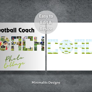 Football Coach Photo Collage, Editable Canva Template, Soccer Canva ...