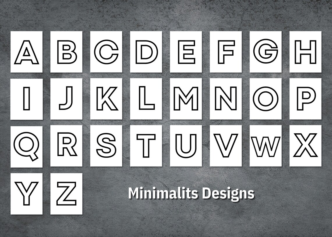 Uppercase Letters, Printable Alphabet, Editable A B C Pages, Alphabet ...
