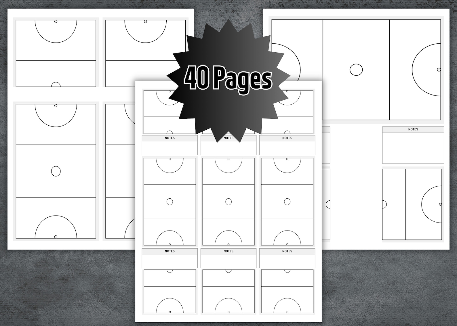Netball Playbook Template, Printable Blank Netball Diagrams, Canva ...