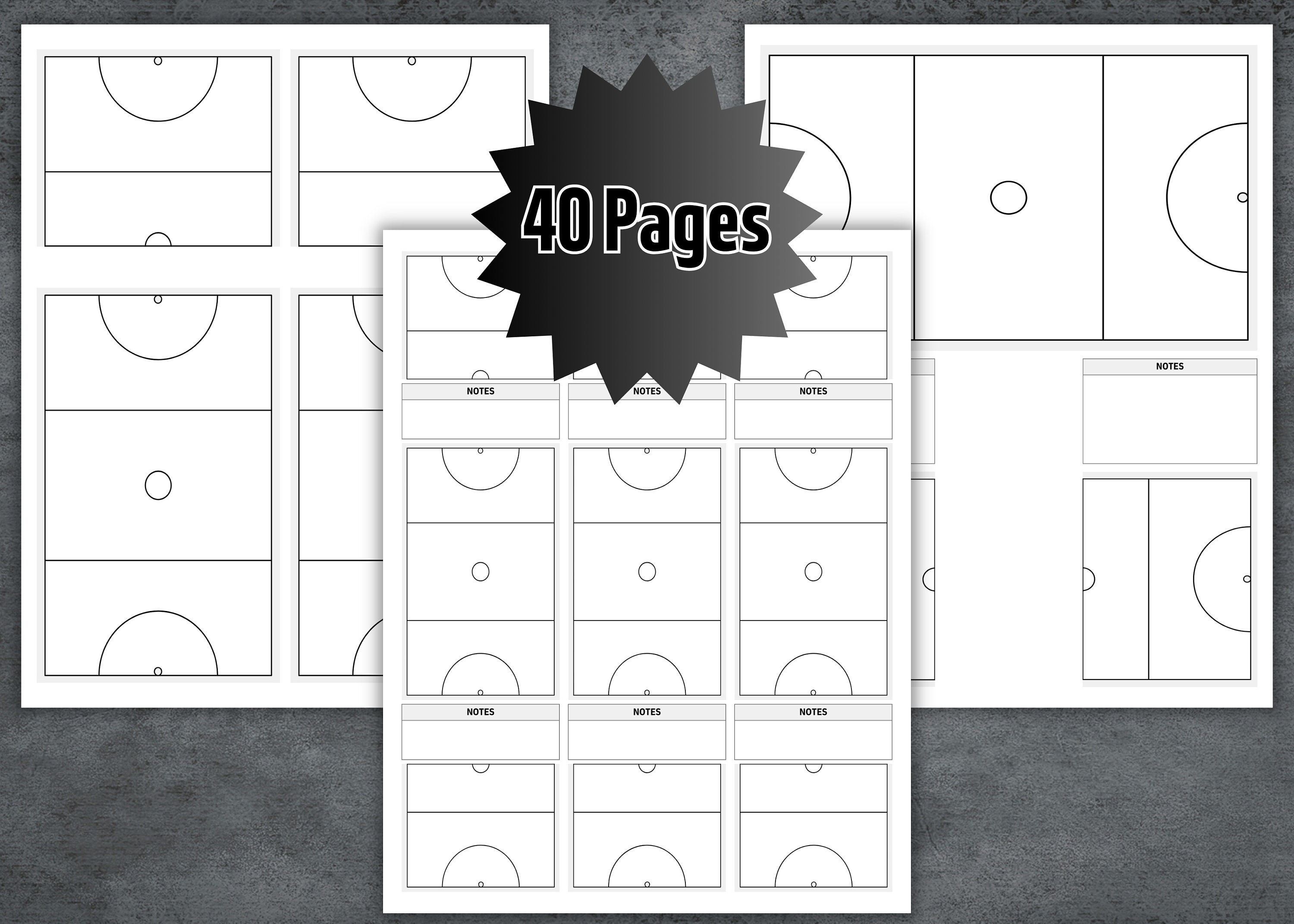 Netball Playbook Template, Printable Blank Netball Diagrams, Canva Template, Netball Practice ...