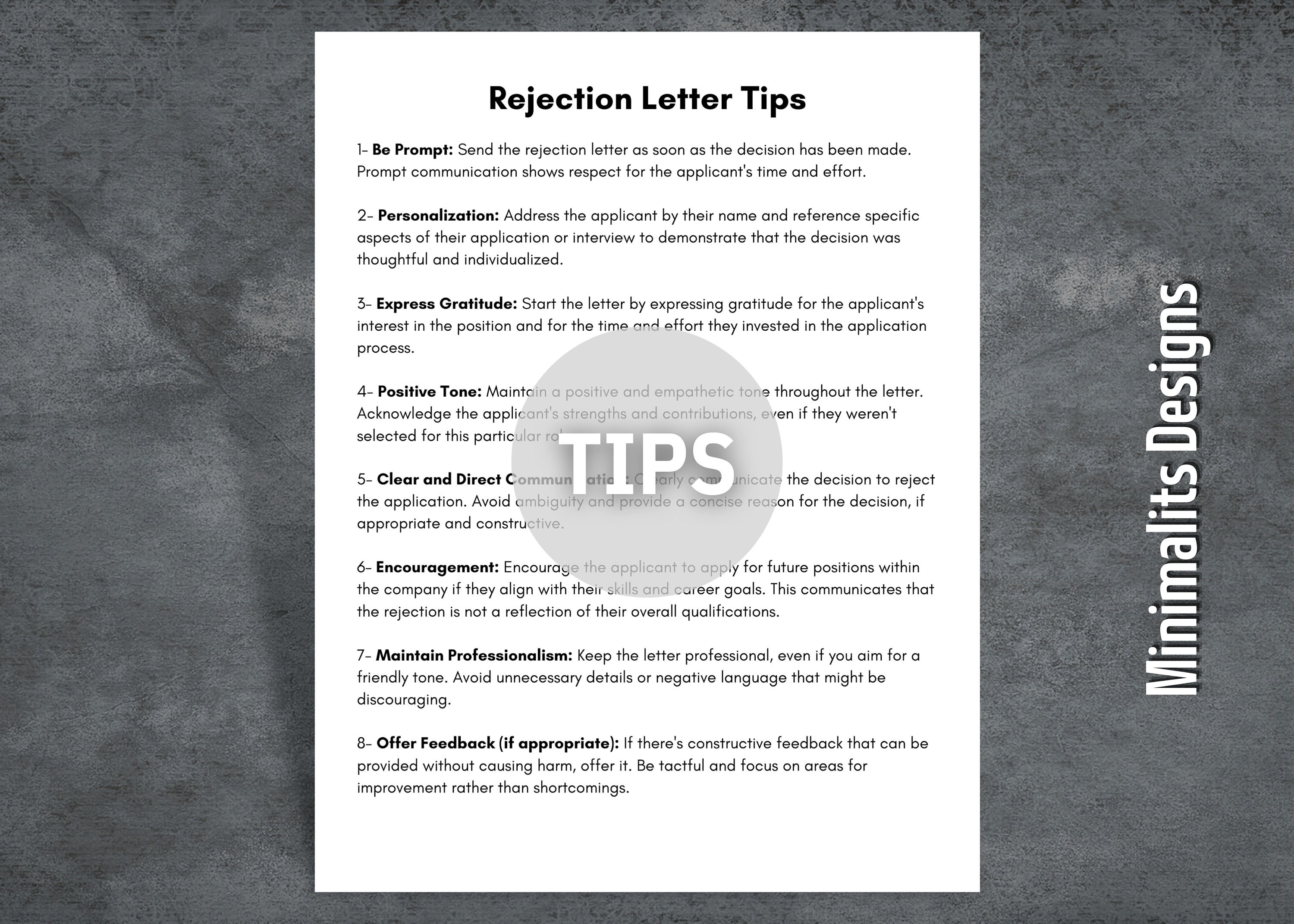Rejection Letter Template, Printable Rejection Letter, Job Rejection ...