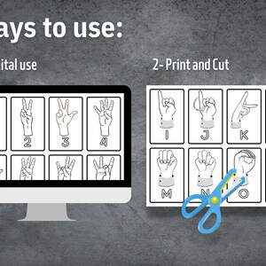 ASL Flashcards, Preschool Flashcards, Printable Montessori Cards, Sign ...