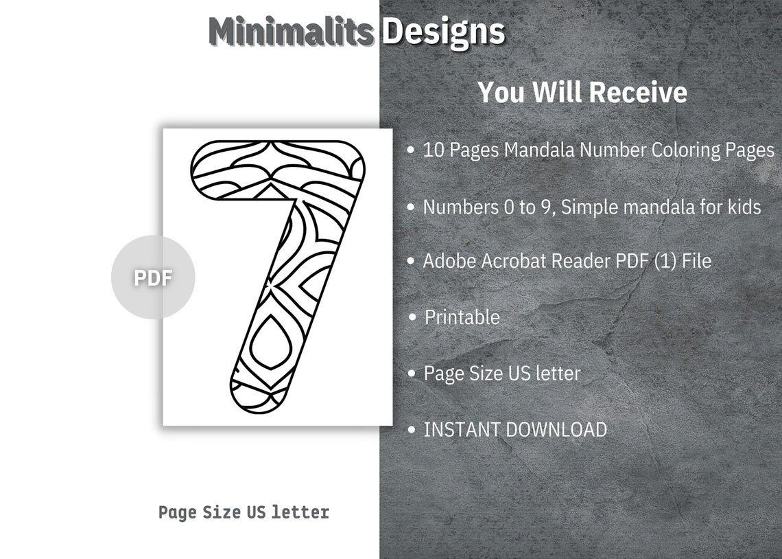 Mandala Number Coloring Pages, Printable Coloring Pages for Kids ...