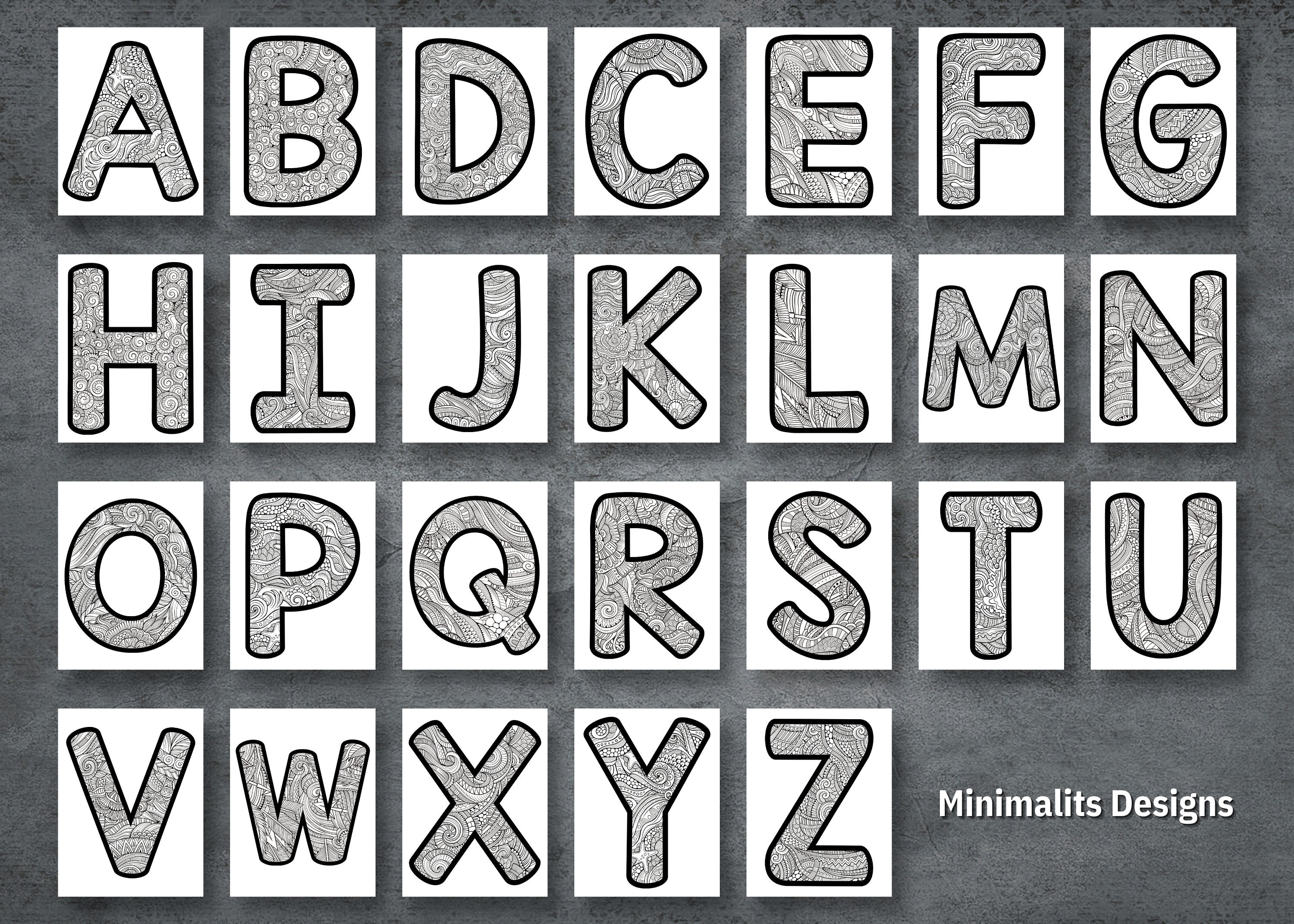 Alphabet Coloring Pages, Uppercase Letters, Printable Alphabet, Letter ...