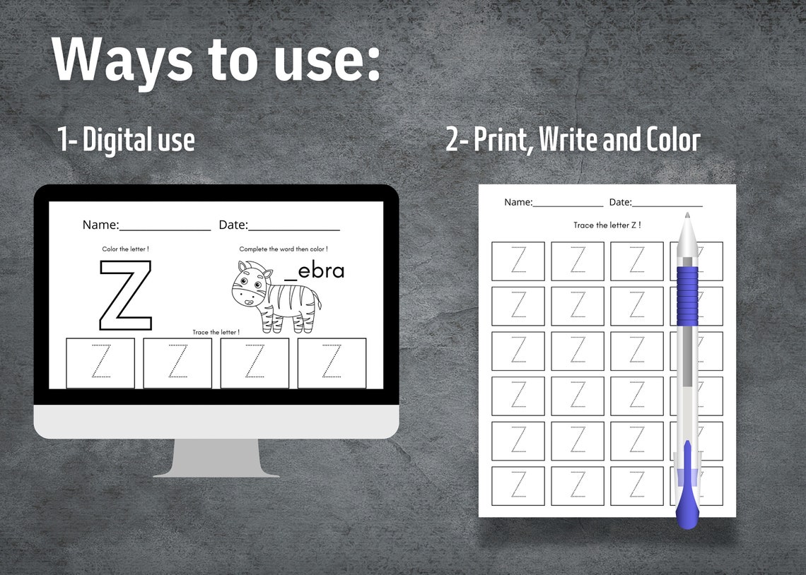 Alphabet Tracing Worksheet, Handwriting Practice, Printable Alphabet ...