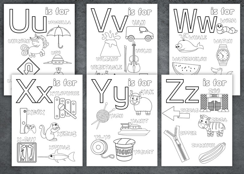 Alphabet Coloring Pages, Printable Alphabet, ABC Coloring Pages ...