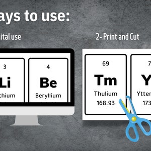 Periodic Table of Elements, Chemistry Flash Cards, Periodic Table of ...