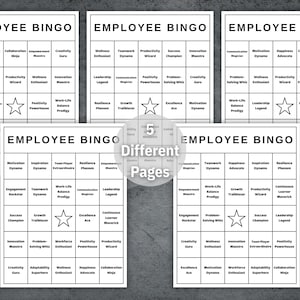 Employee Bingo Cards, Printable Employee Bingo Template, Human ...