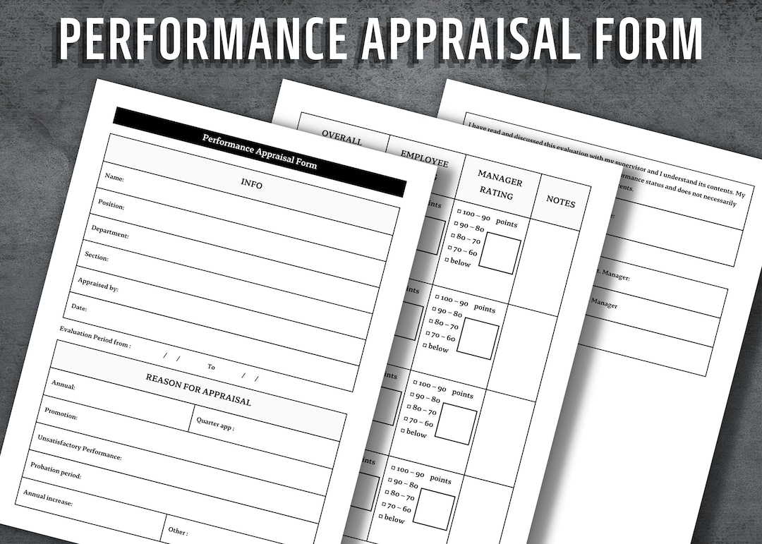 Performance Appraisal Form, Performance Appraisal Form Sheet ...