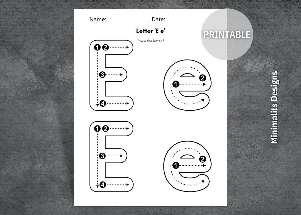 Alphabet Tracing Worksheets Handwriting Practice Printable - Etsy
