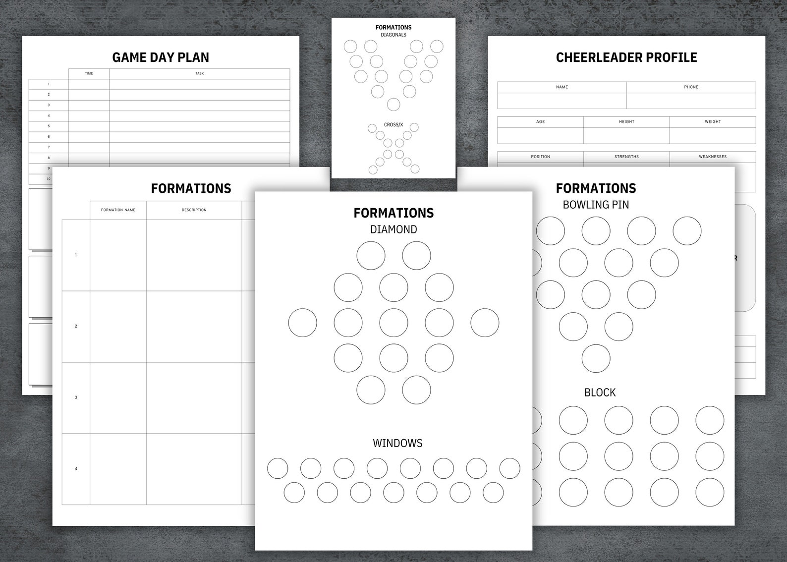 Cheer Coach Planner, Printable Cheer Planner, Cheerleading Squad, Team ...