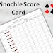 Pinochle Score Card, Pinochle Game, Pinochle Scoresheet, Printable ...