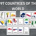 Countries Maps With Flags Flash Cards, Printable Flashcards, United ...