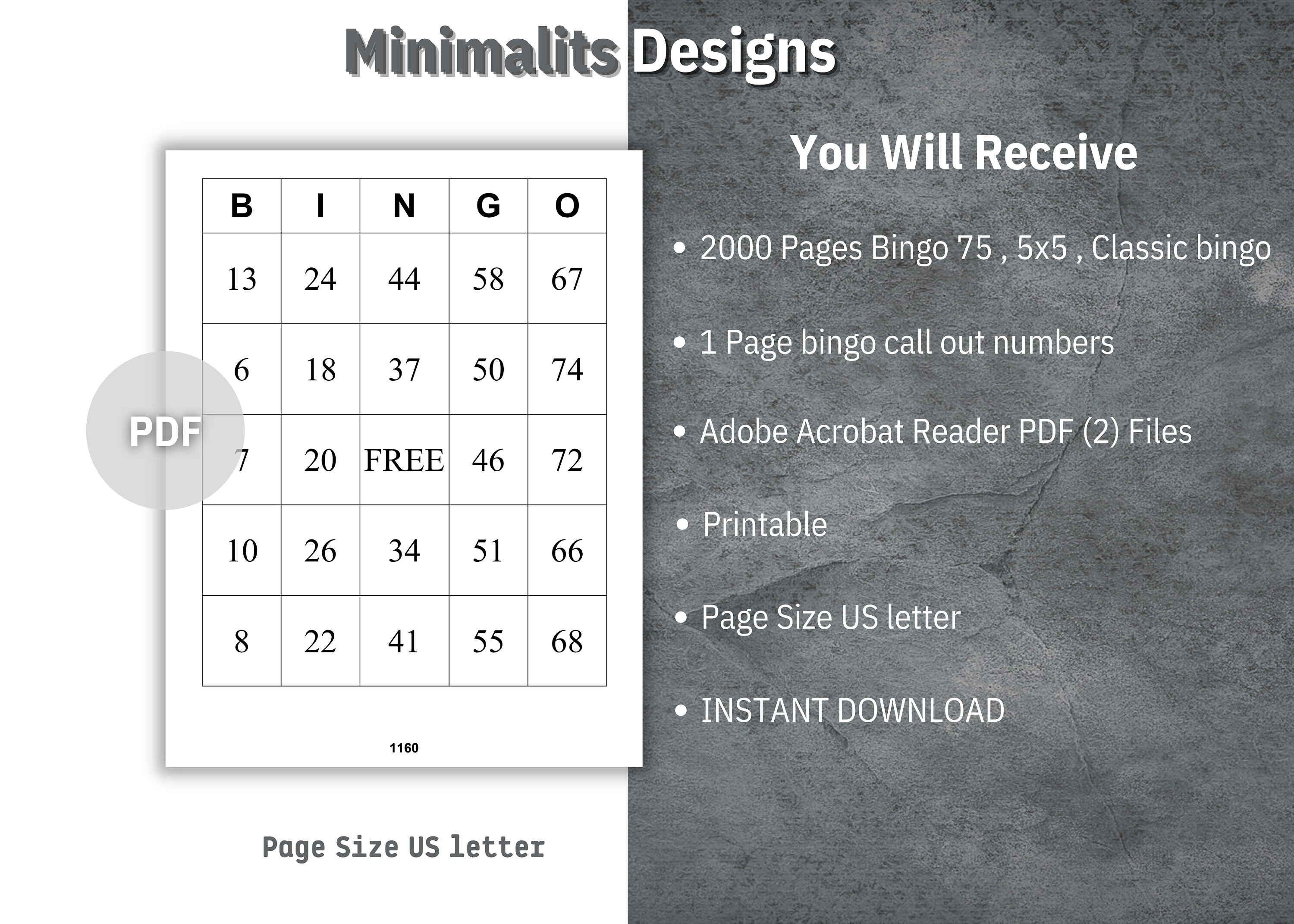 Bingo Game, Printable Bingo Cards, Traditional Bingo, 2000 Bingo Pages ...