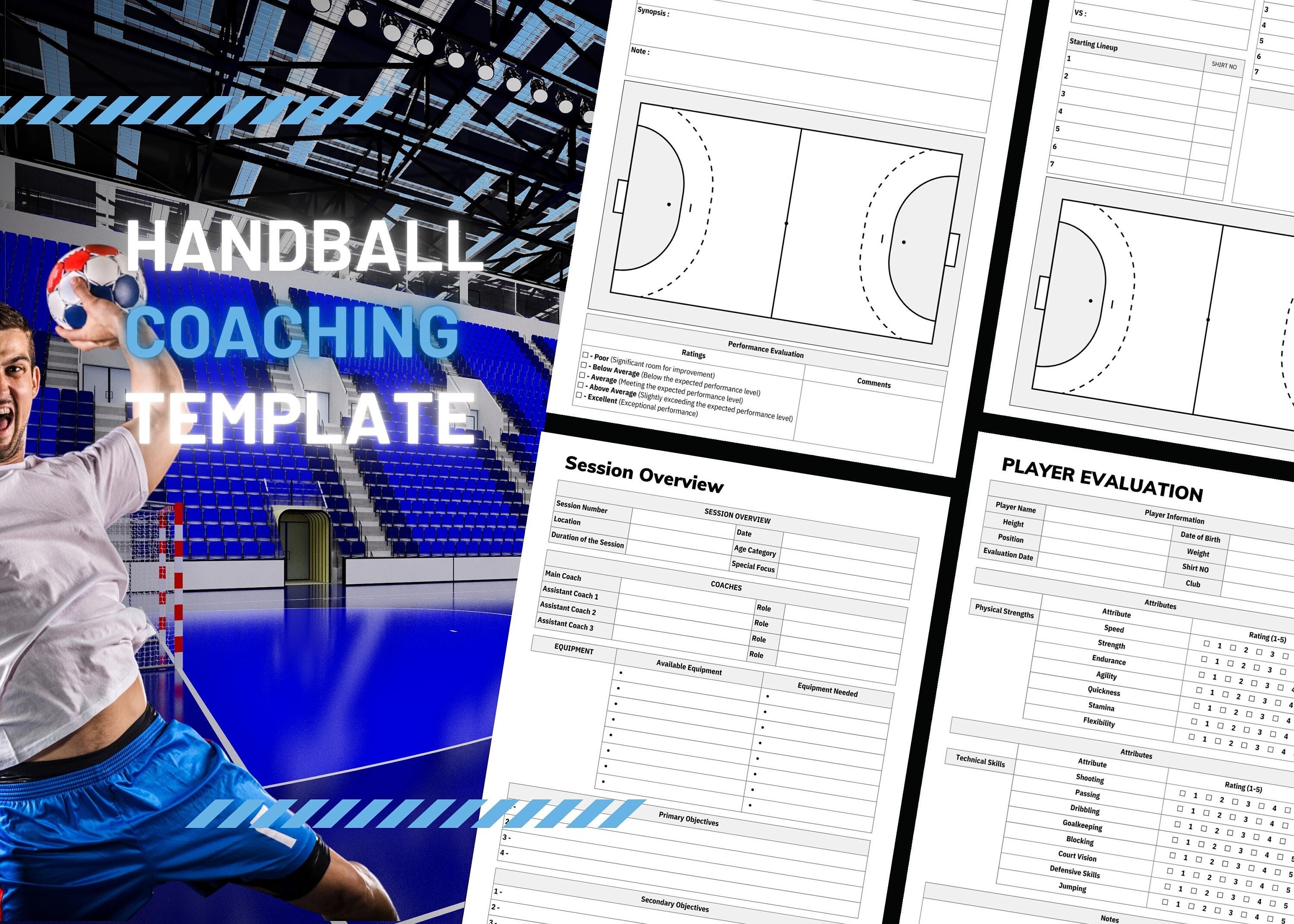 Handball Coaching Template, Handball Practice Plan, Handball Game Day ...