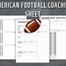 American Football Coaching Sheet, Football Practice Plan, Football Game ...