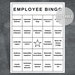 Employee Bingo Cards, Printable Employee Bingo Template, Human ...