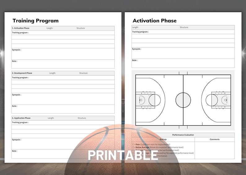 Basketball Coaching Template, Basketball Practice Plan, Basketball Game ...