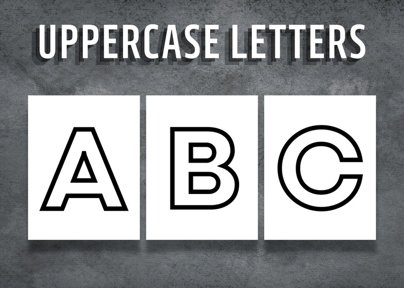 Uppercase Letters, Printable Alphabet, Editable A B C Pages, Alphabet ...