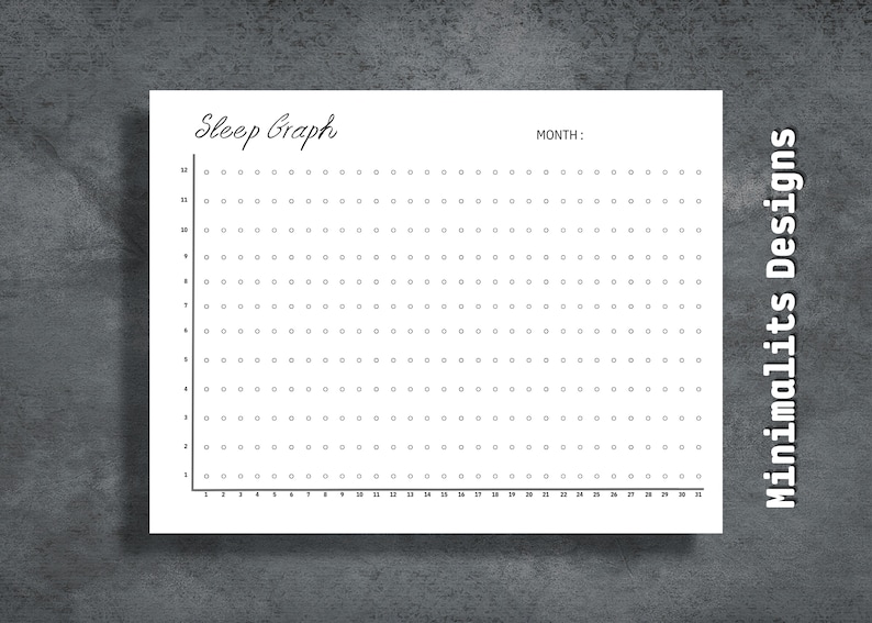 Sleep Tracker, Sleep Chart, Printable Sleep Graph, Sleep Journal ...