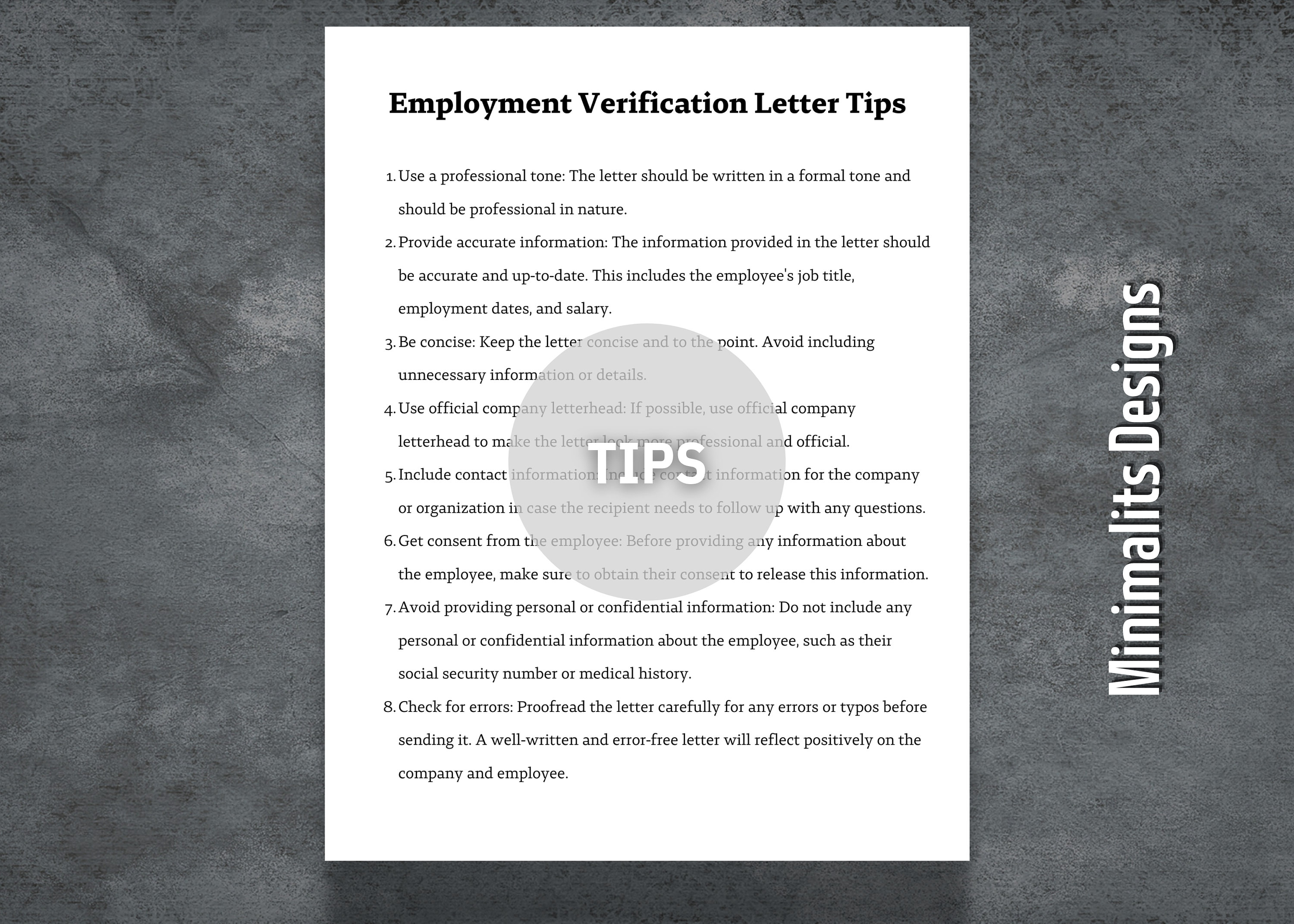 Employment Verification Letter, Printable Job Verification Letter ...