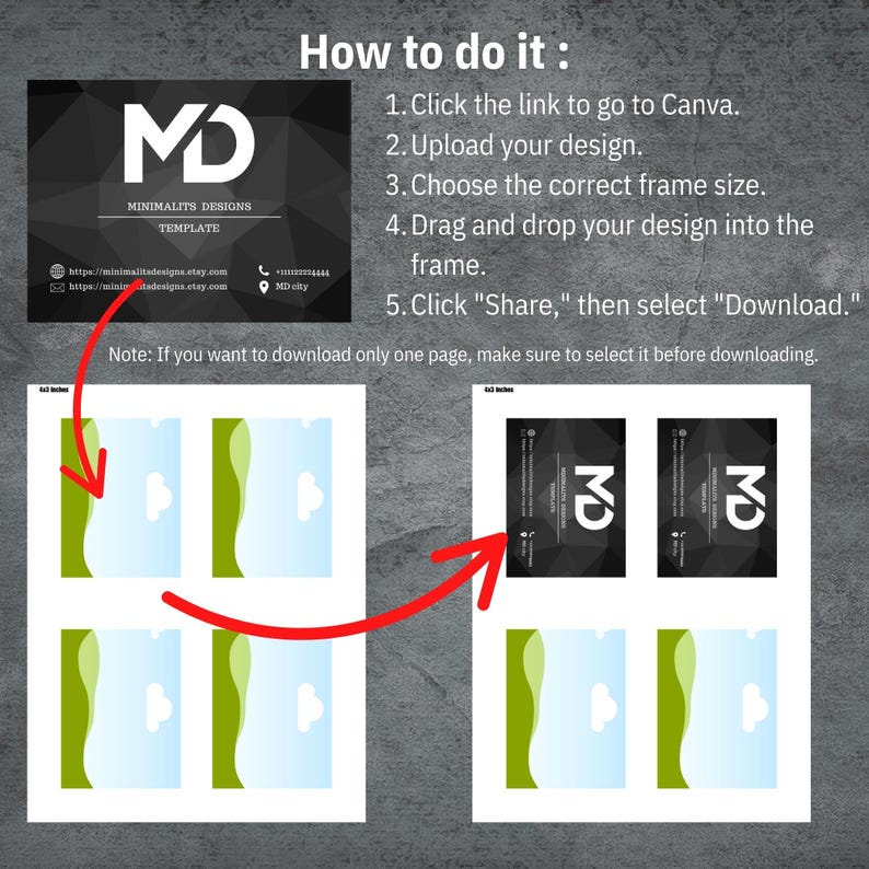 Drag and Drop Card Templates, Business Card, Printable Flashcard ...