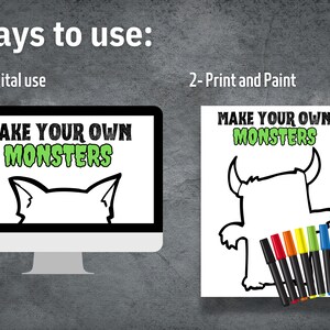 Make Your Own Monsters, Halloween Activities, Printable Coloring Pages ...