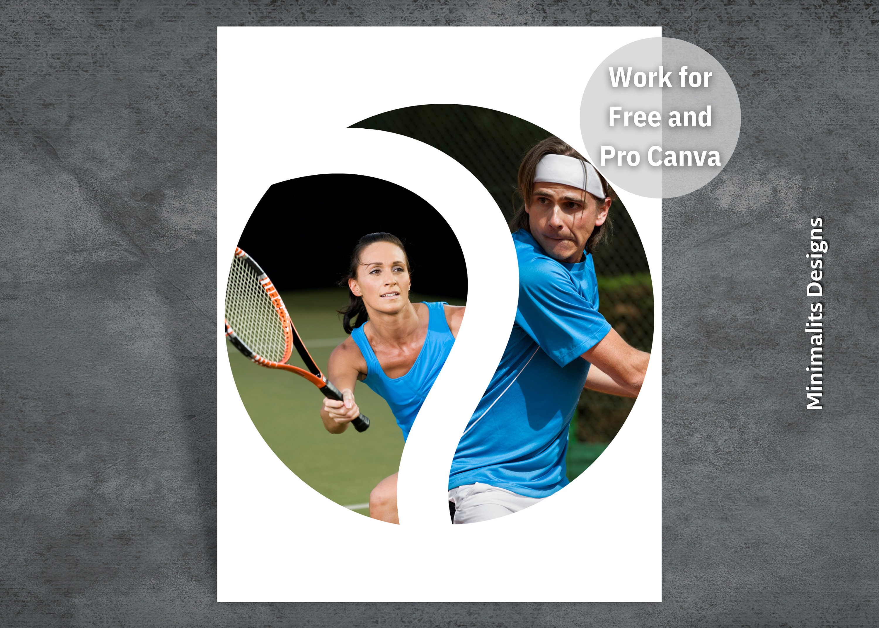 Tennis Photo Collage, Editable Canva Template, Tennis Canva Frame ...